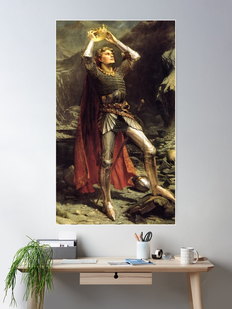 King Arthur By Charles Ernest Butler 1903 Poster Wall Art, Modern Wall ...
