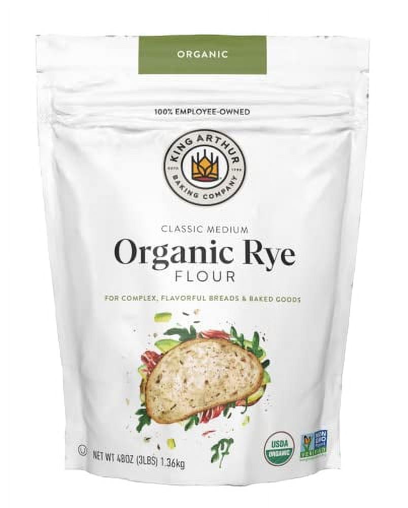 King Arthur, Classic Medium Organic Rye Flour, For Complex, Flavorful ...