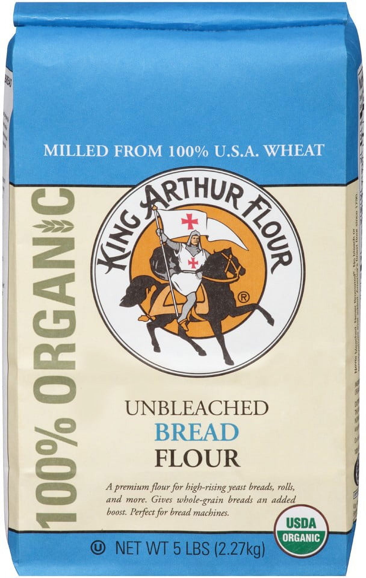 King Arthur Flour 100% Organic Unbleached Bread Flour 5 lb. Bag ...
