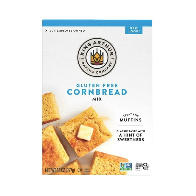 King Arthur Flour, Cornbread + Muffin Mix, H2FSDGluten Free, 14 Ounce ...