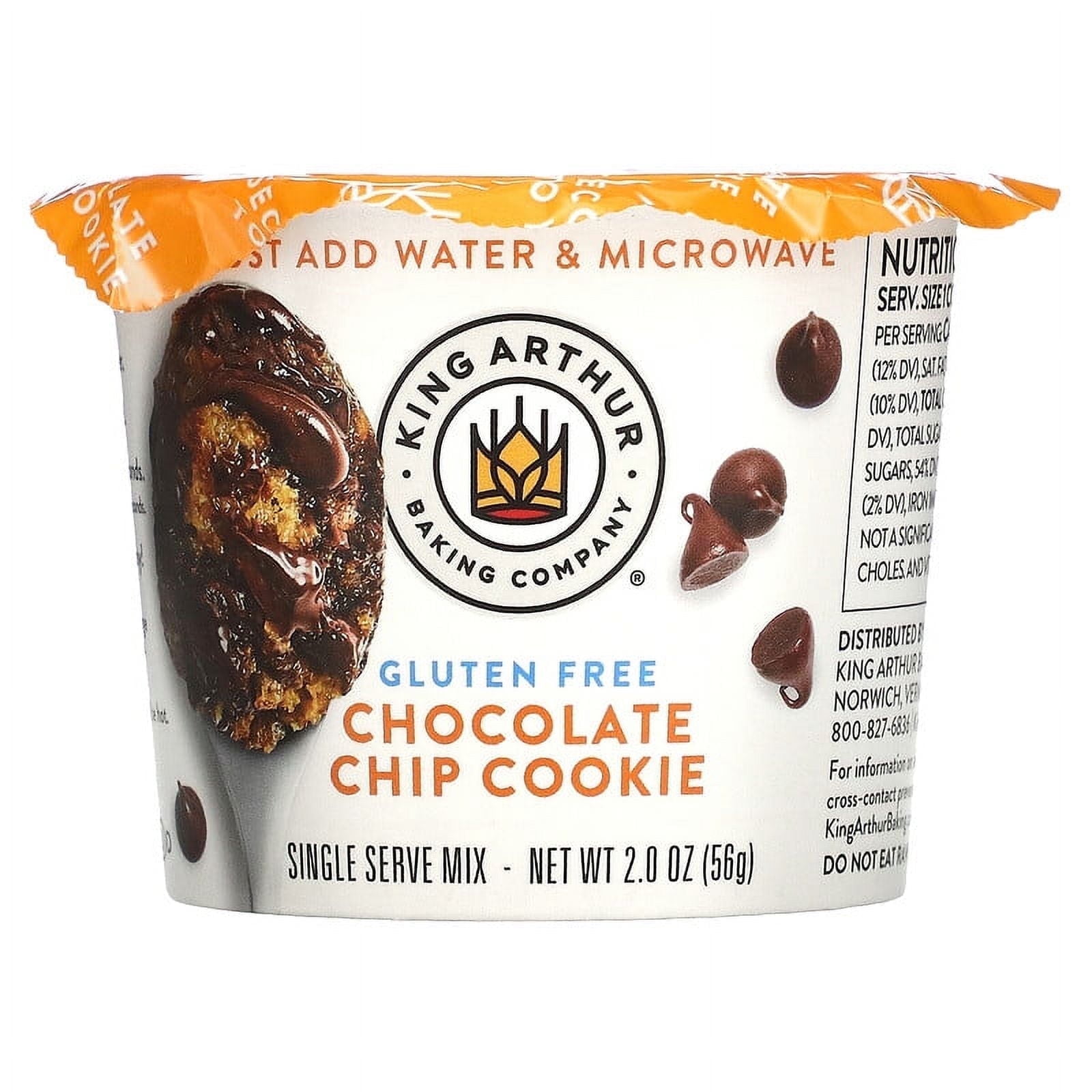 King Arthur Flour Gluten Free Single Serve Mix Chocolate Chip Cookie 2 ...