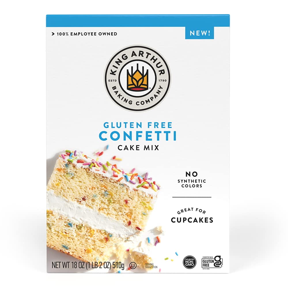 King Arthur Gluten-Free Cake BDF32 Mix, Confetti, 18 oz - Walmart.com