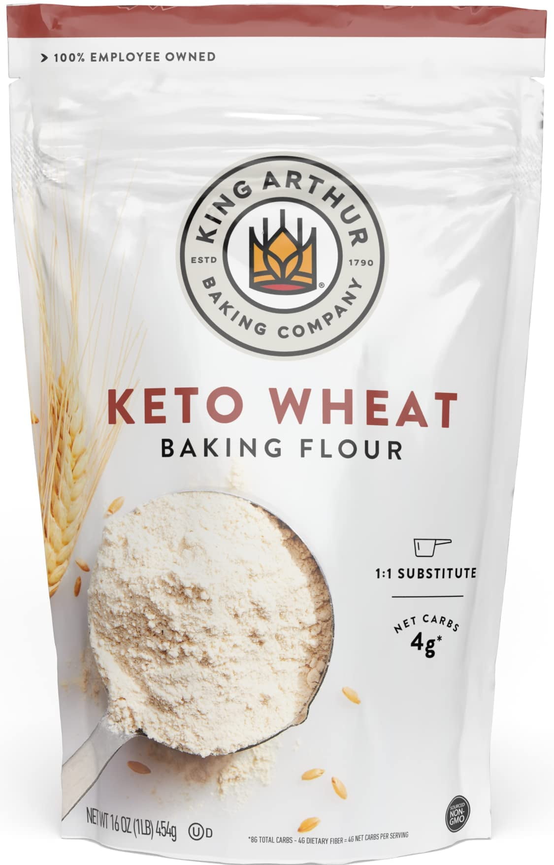 King Arthur Keto Wheat IEF31 Baking Flour: 1:1 Substitute, 1 lb (Pack ...