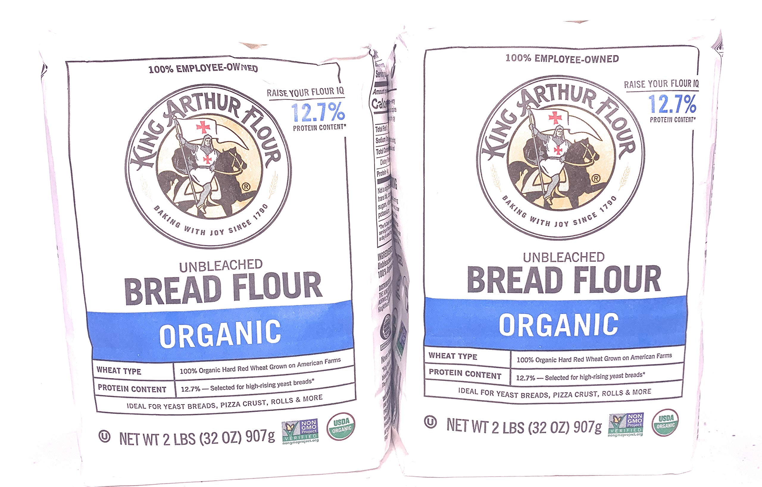 King Arthur Organic Bread DEF29 Flour 2 lb Bags (2) - Walmart.com