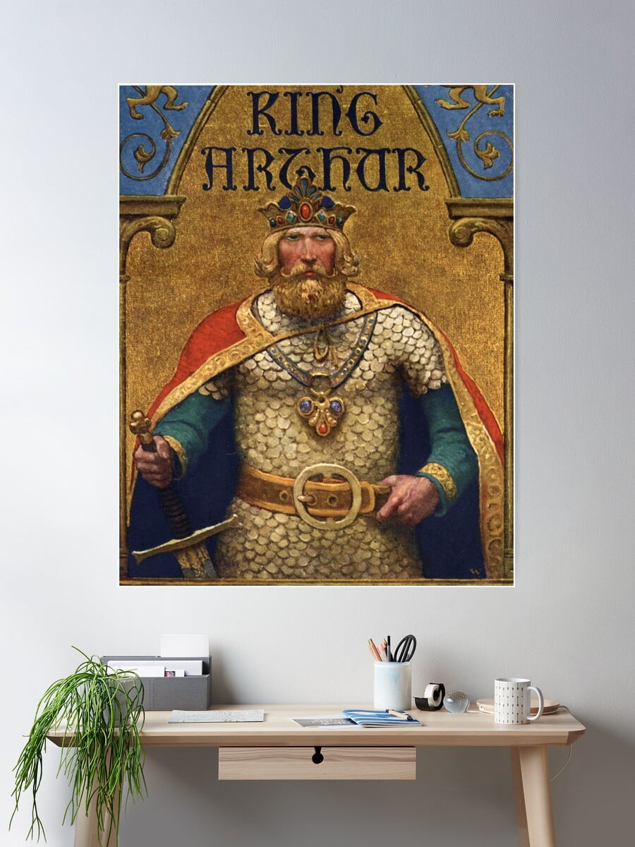 King Arthur Portrait Poster Wall Art, Modern Wall Decor For Living Room ...