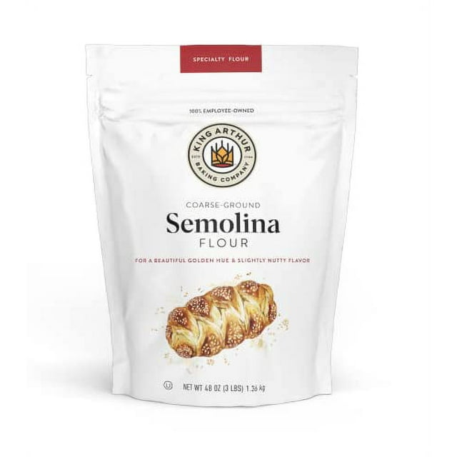 King Arthur Semolina Flour, Coarse Ground, High Protein Durum Wheat ...