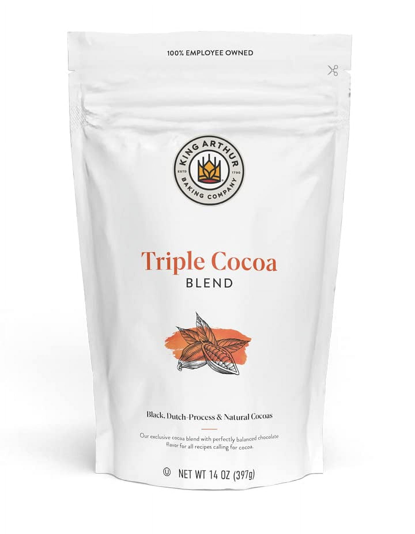 King Arthur Triple Cocoa Powder Blend, Perfect for Baking, 14oz ...