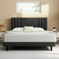 King Bed Frame, Lecuneey king Size Platform Bed Frames with Fabric ...