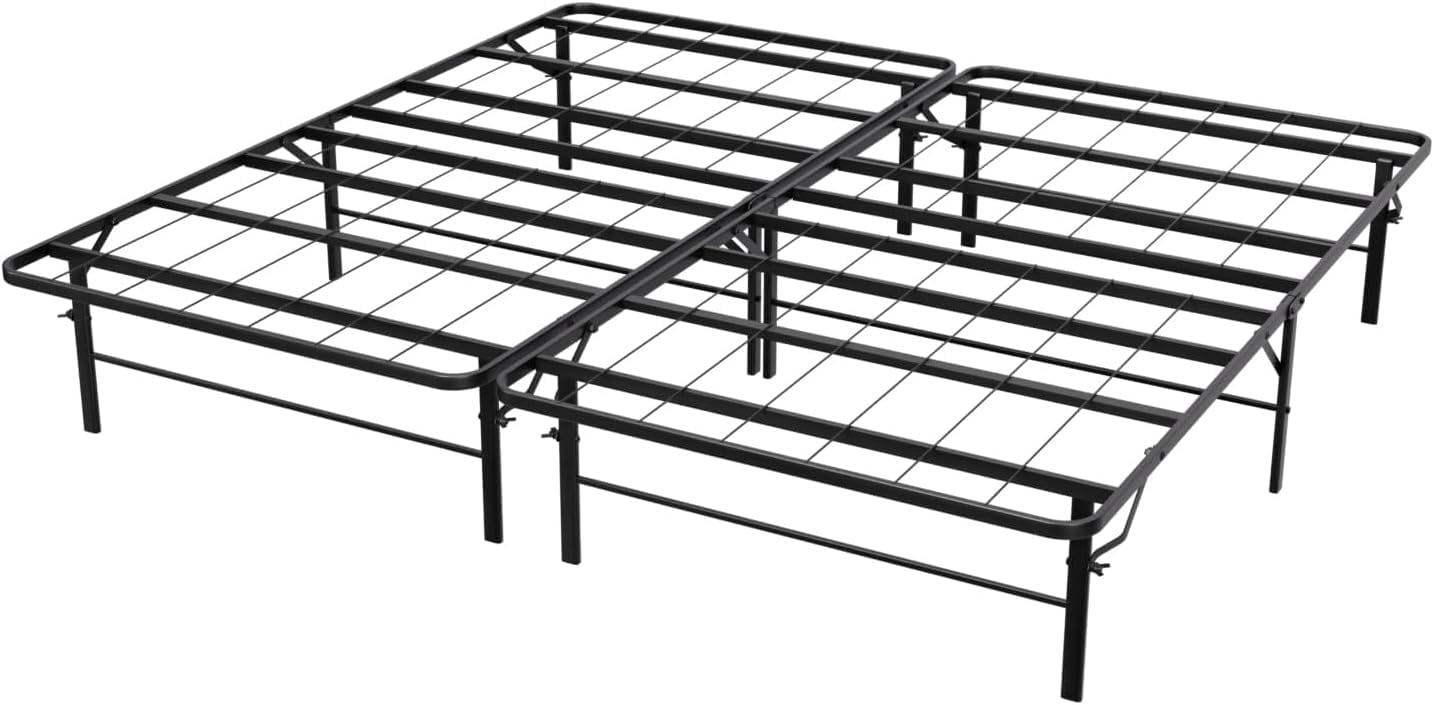 King Bed Frame, Platform Bed Frame with Support Up to 1000lbs Steel ...