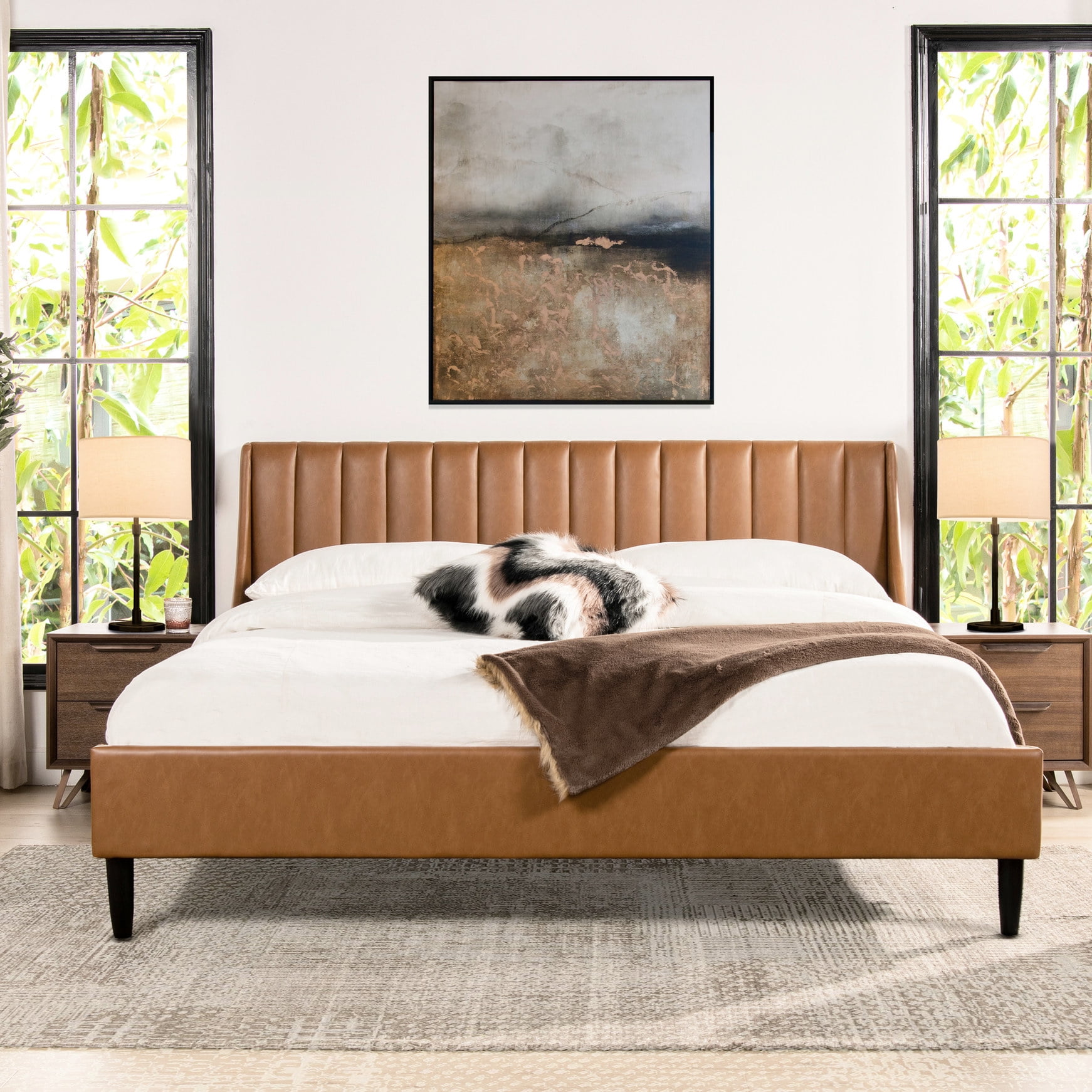 King Bed Set - Removable Slats for Adjustability - Bedroom with ...