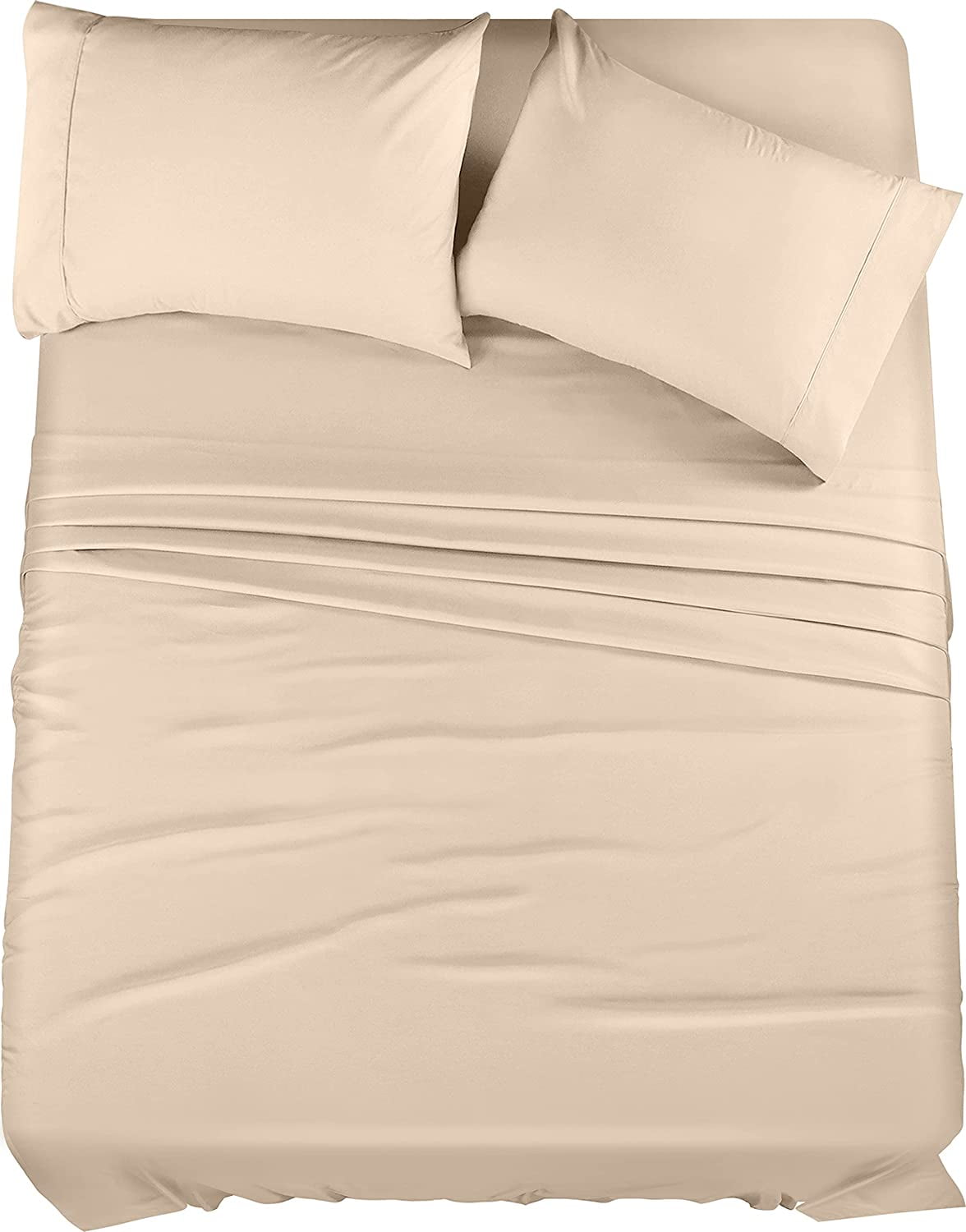 King Bed Sheets Set - Pack of 2 - Brushed Microfiber - Shrinkage and ...