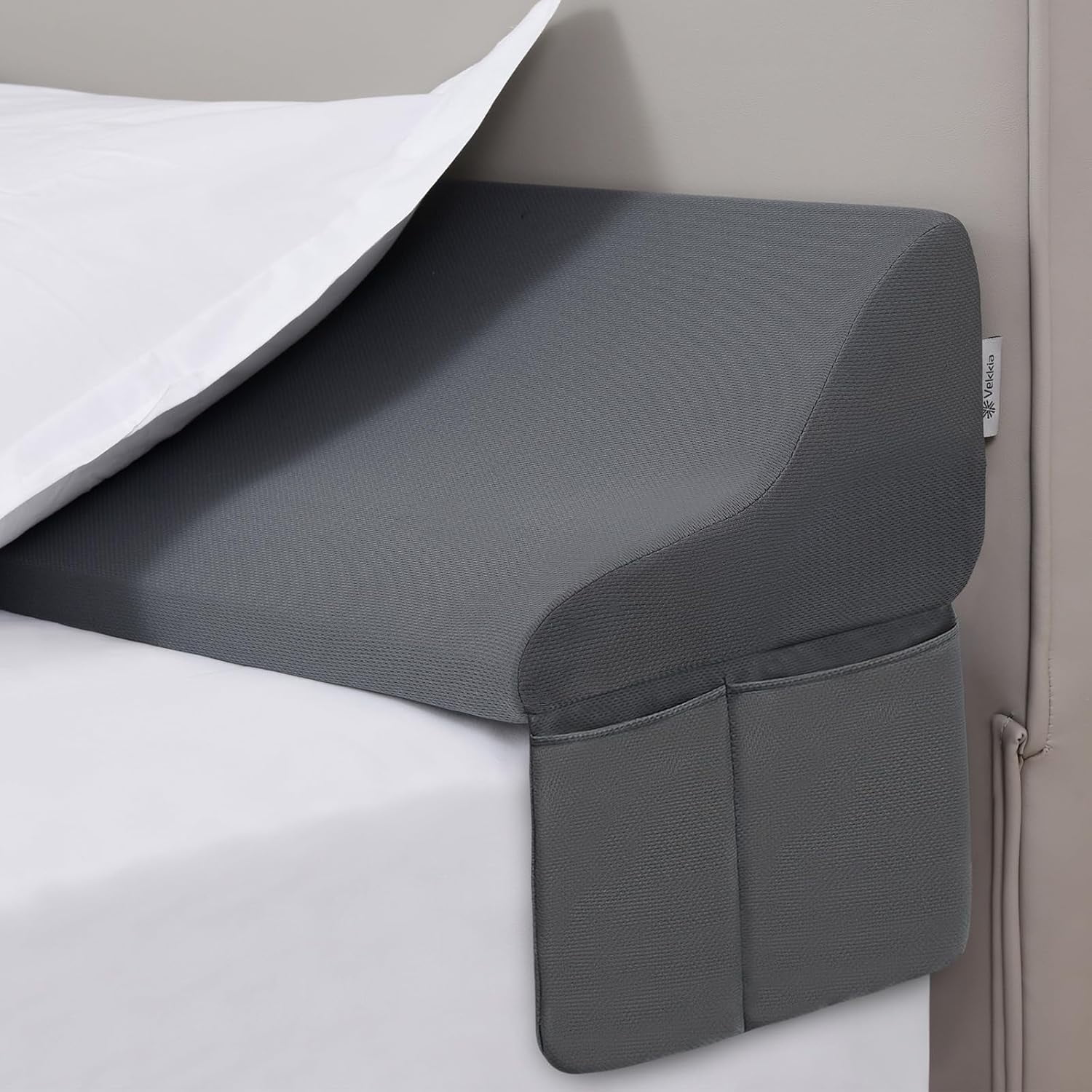 King Bed Wedge Pillow for Headboard Gap – 0–6" Bed Gap Filler with Firm ...