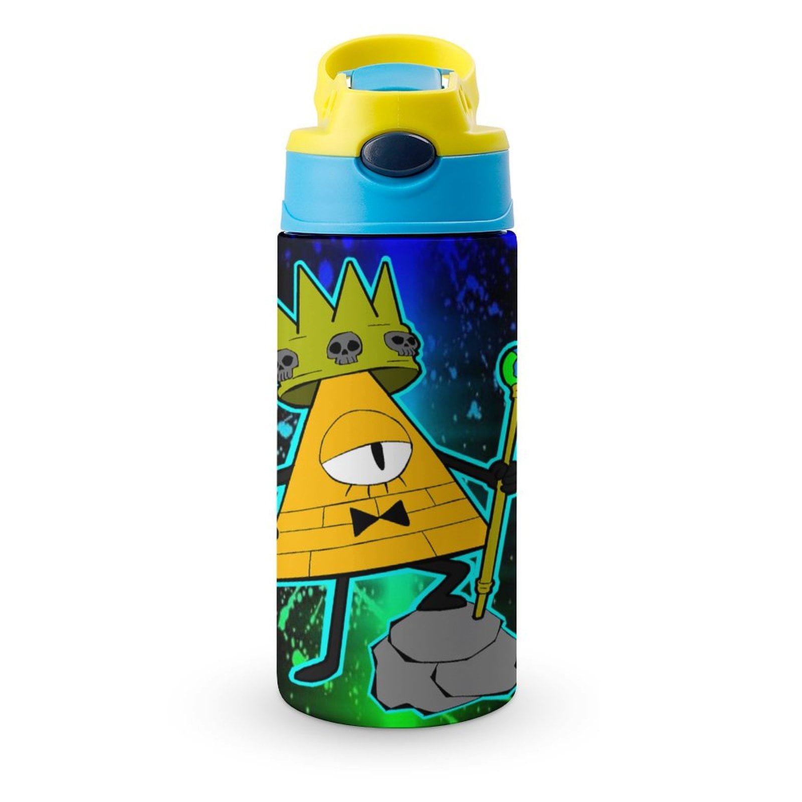 King Bill Cipher Gravity Falls Water Bottle with Straw Vacuum Insulated ...