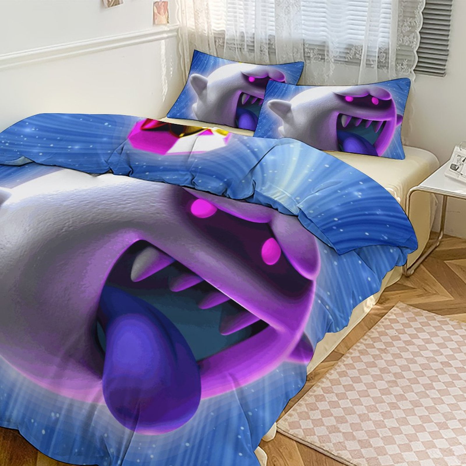 King Boo Horror Luigi's Mansion 3 Pieces Bedding Sets Double Sided ...