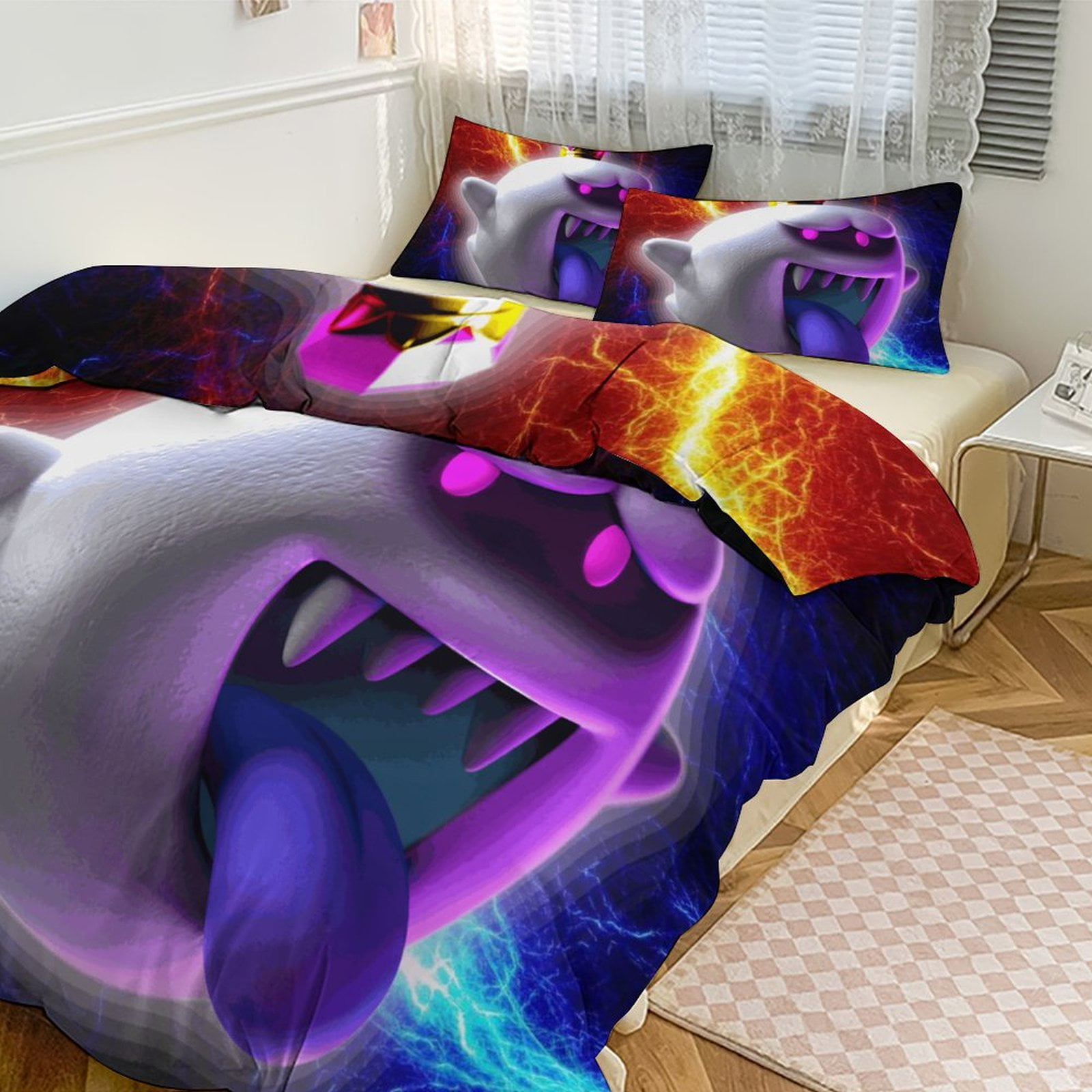 King Boo Horror Luigi's Mansion 3 Pieces Bedding Sets Double Sided ...