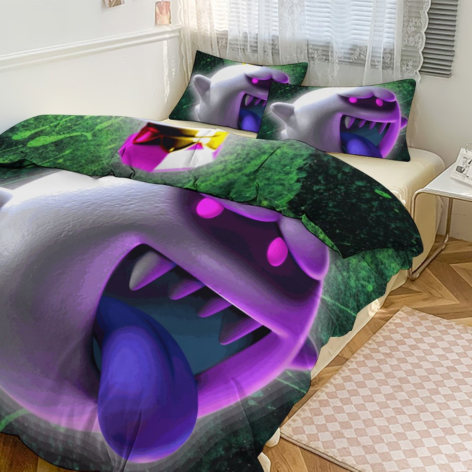 King Boo Horror Luigi's Mansion 3 Pieces Bedding Sets Double Sided ...