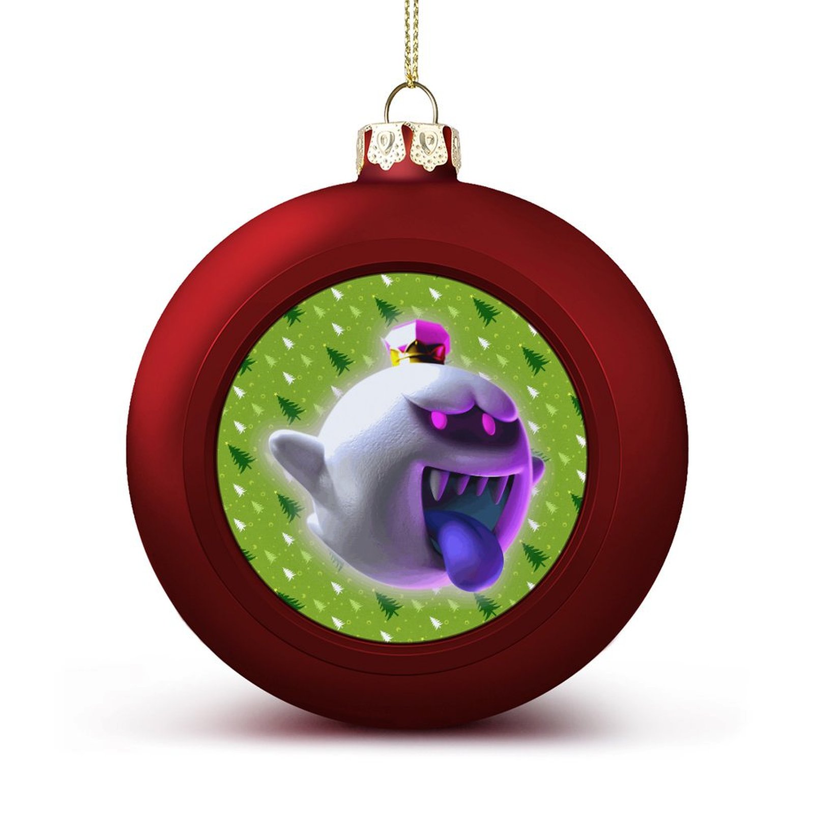 King Boo Horror Luigi's Mansion Christmas Balls Decor Sparkling ...