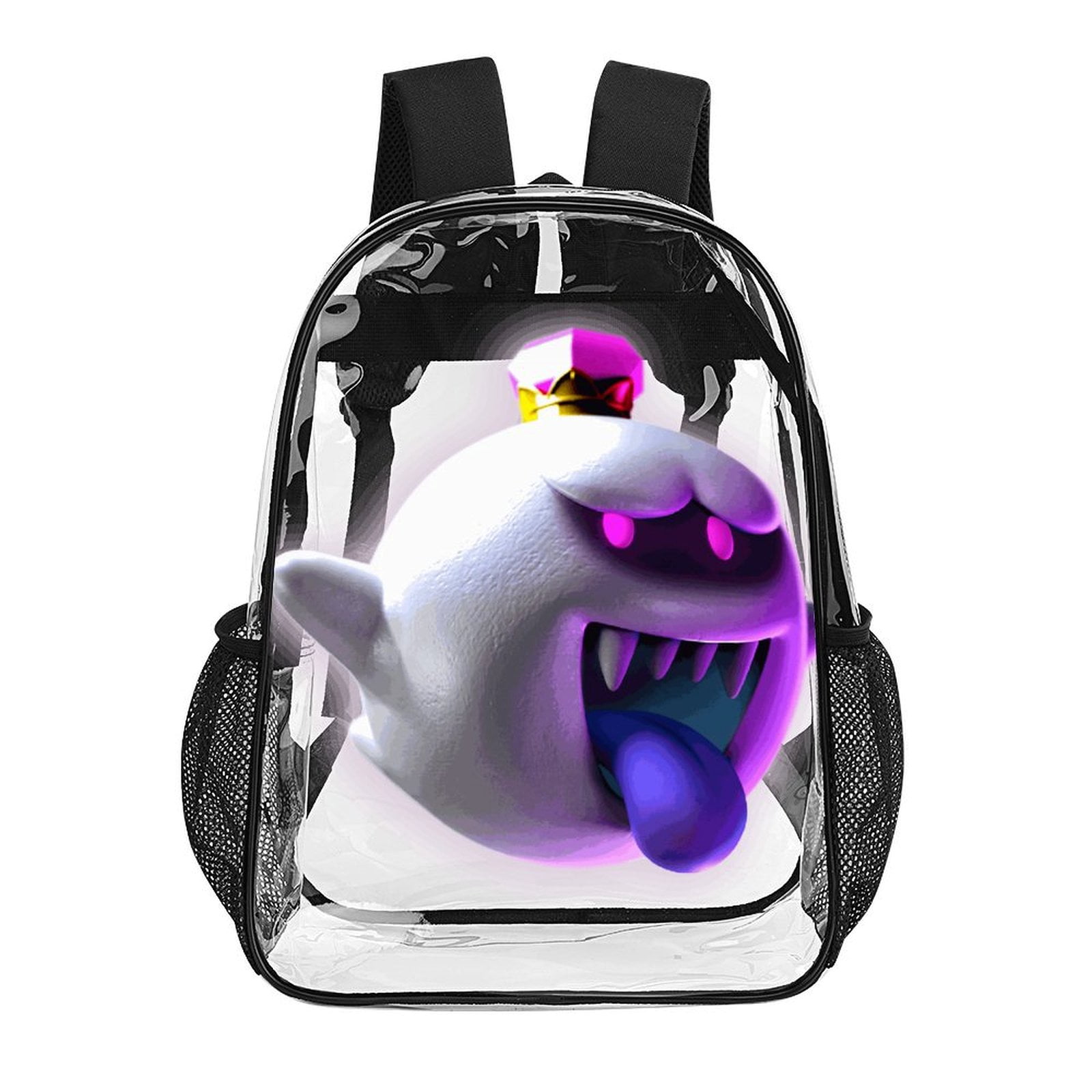 King Boo Horror Luigi's Mansion Clear Backpack Laptop Daypack School ...