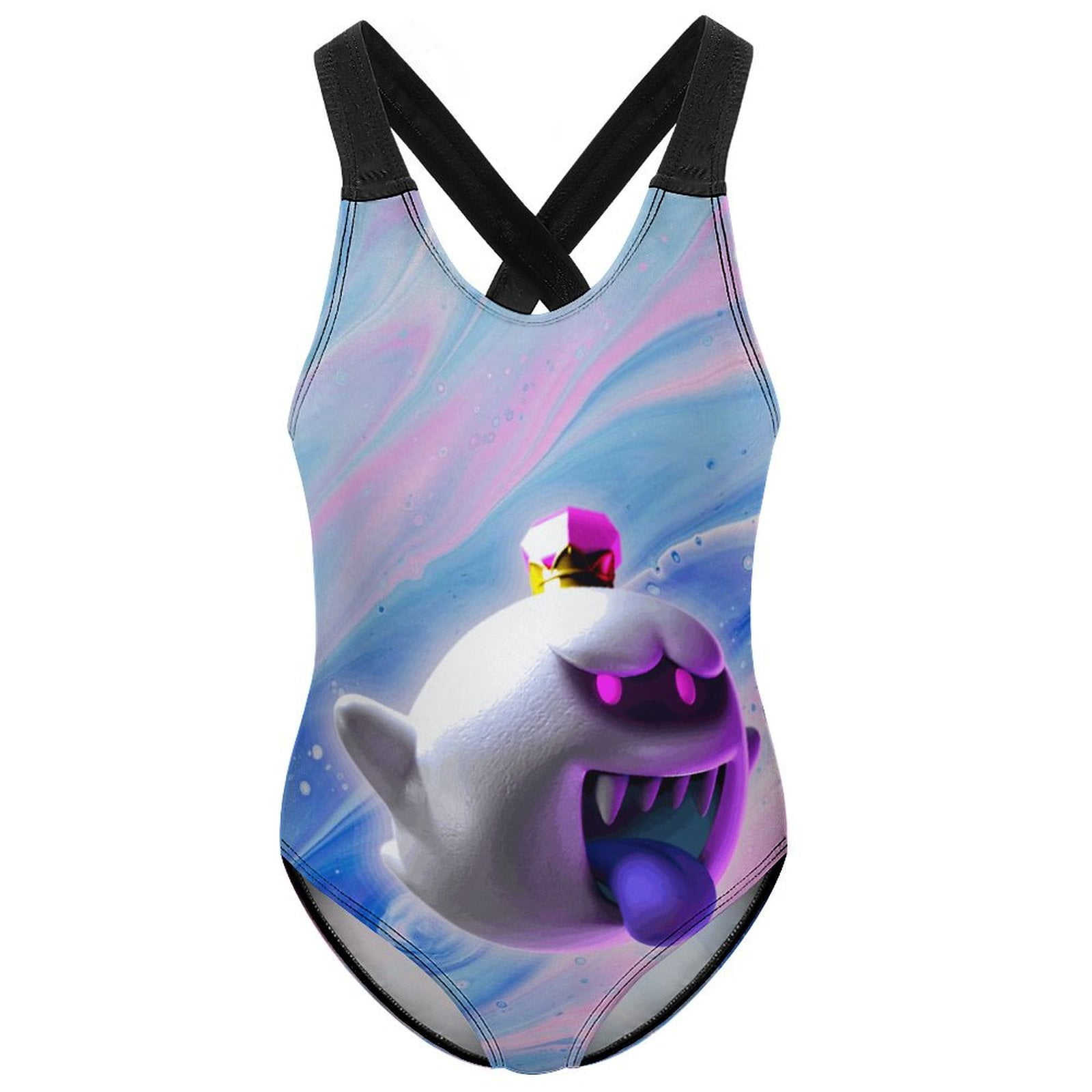 King Boo Horror Luigi's Mansion Girl's One-piece Swimsuit Summer ...