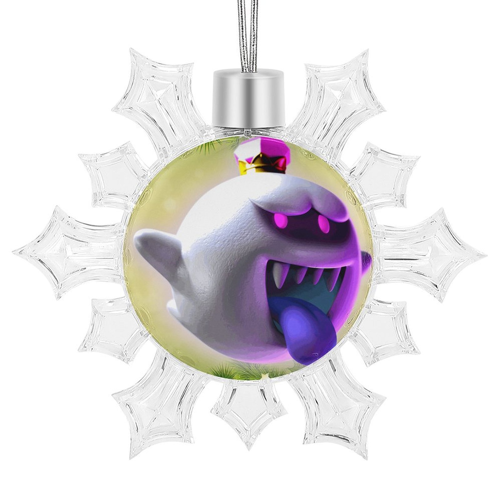 King Boo Horror Luigi's Mansion Snowflake Shaped Christmas Decorative ...