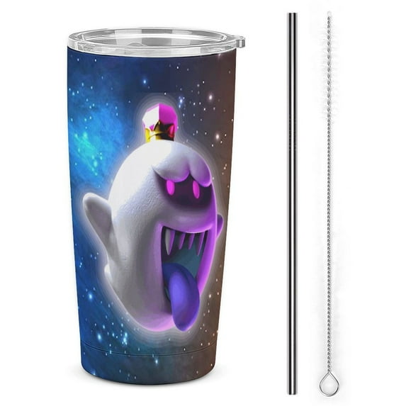 King Boo Horror Luigi's Mansion Stainless Steel Car Cup Daily Thermal ...