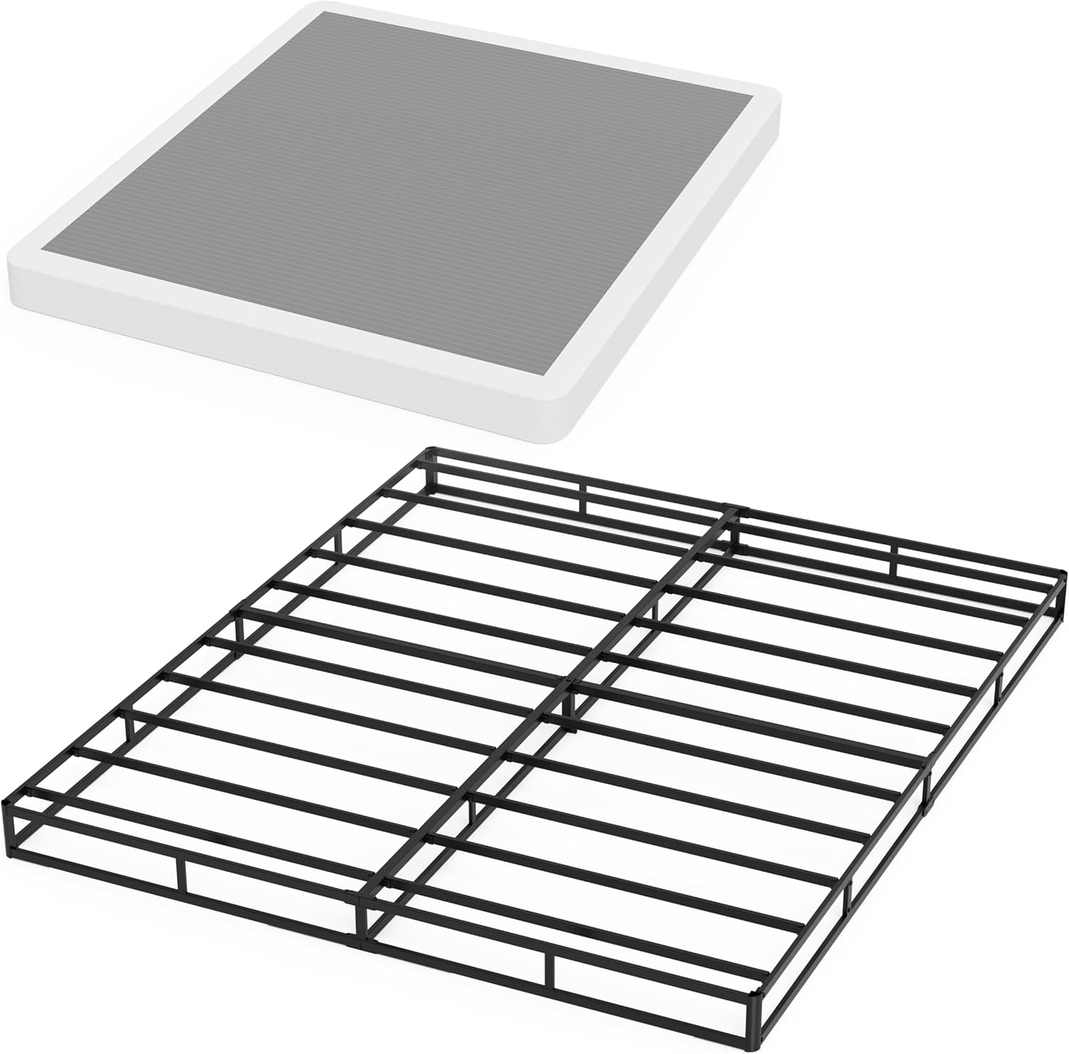 King Box Spring 5 Inch King Size Box Spring with Cover Metal Bed Base ...