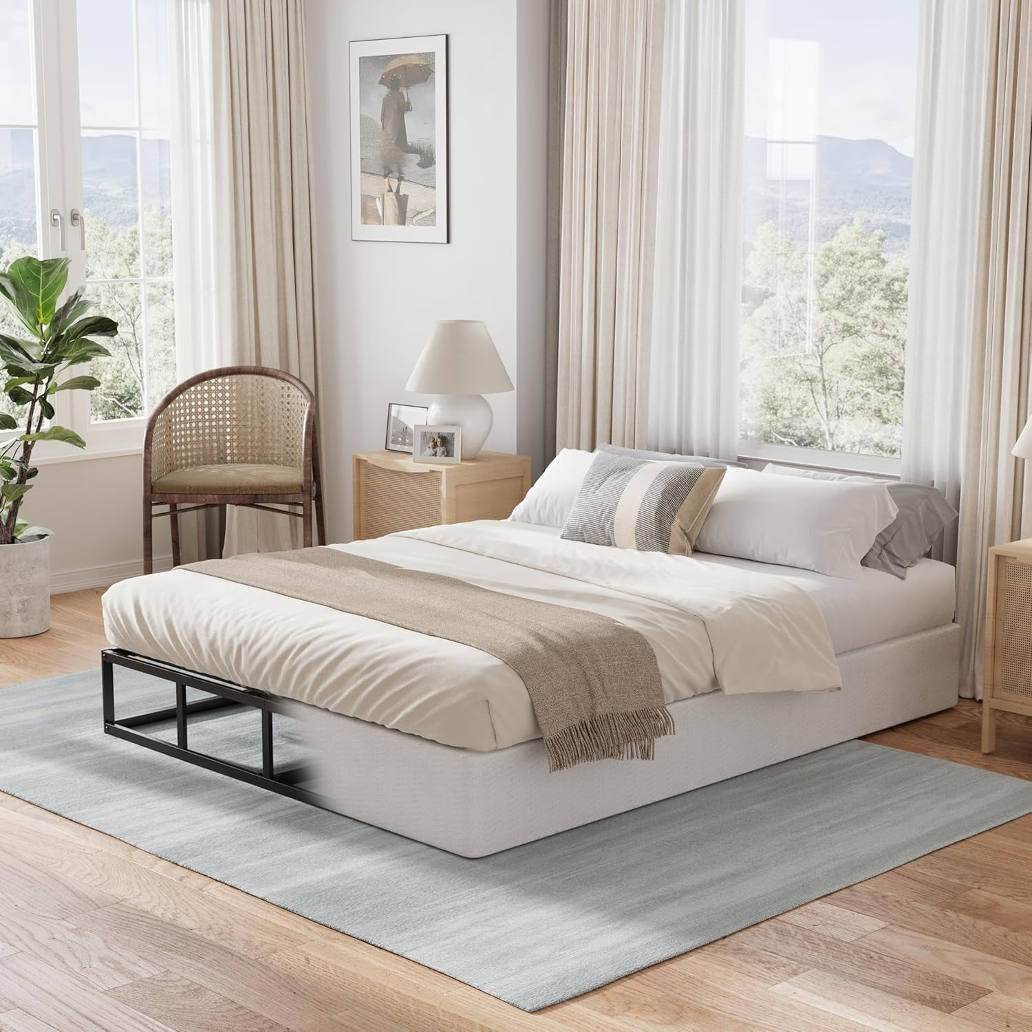 King Box Spring 9 Inch High Profile Strong Metal Frame Mattress ...