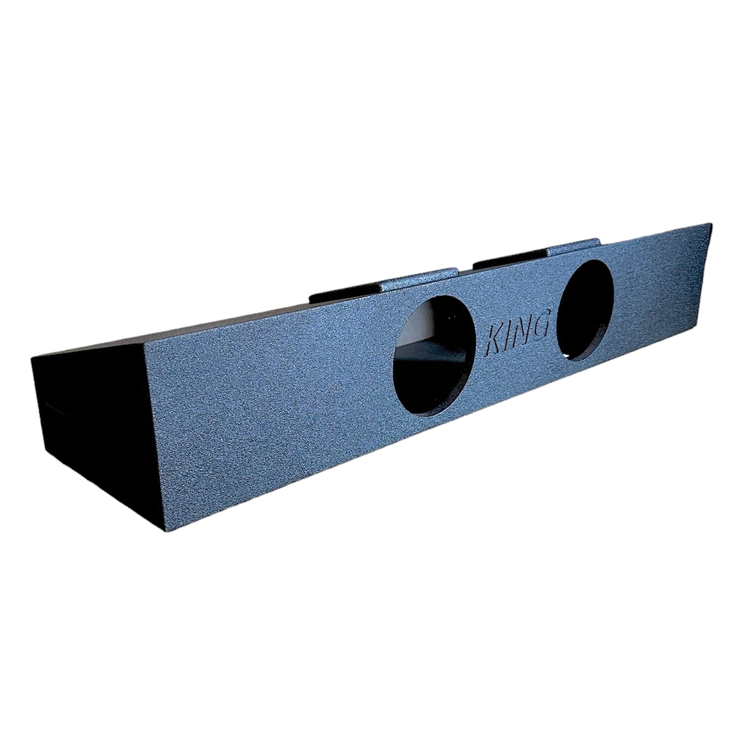 King Boxes AK-FORD09-28 8-In. Double-Speaker Black Sprayed Enclosure for Ford F-250/F-350 Crew ...