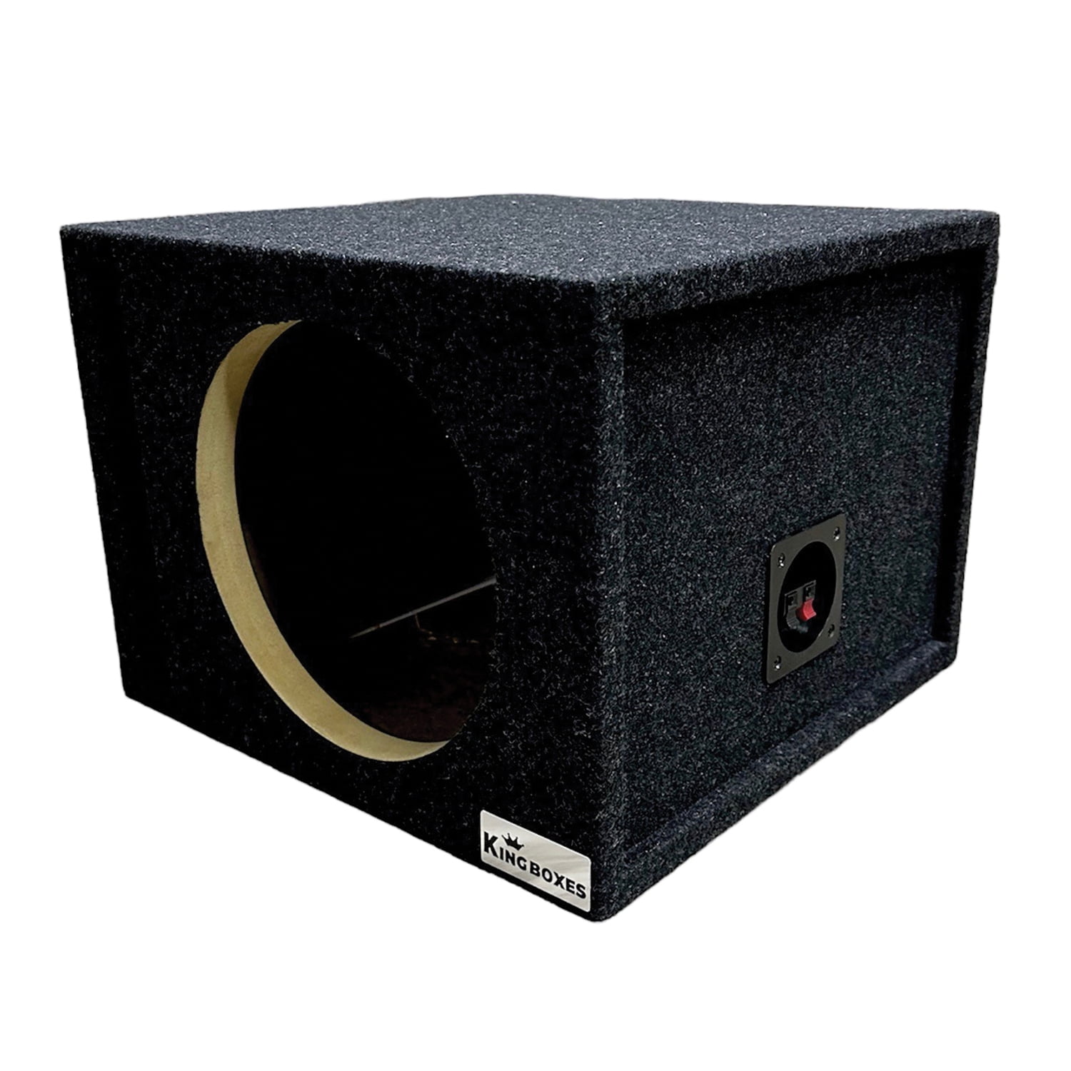 King Boxes S10V 10-In. Single-Speaker Ported Black Carpeted Enclosure ...