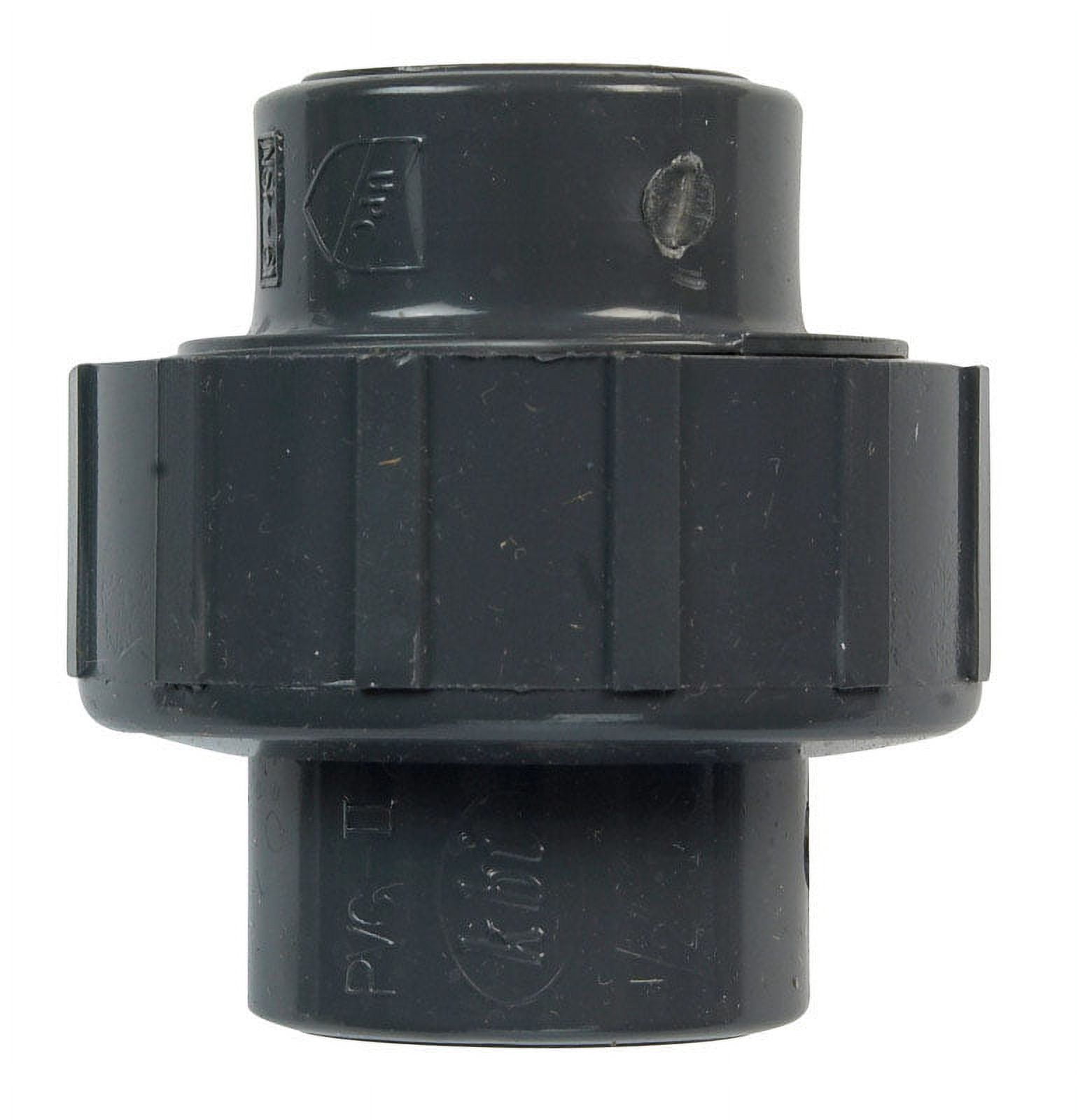 King Brothers Inc. U-0500-T 1/2-Inch Threaded PVC Schedule 80 Union ...