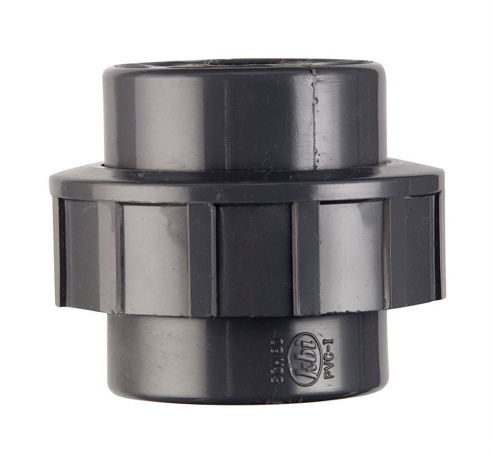 King Brothers Inc. U-2000-T 2-Inch Threaded PVC Schedule 80 Union, Gray ...