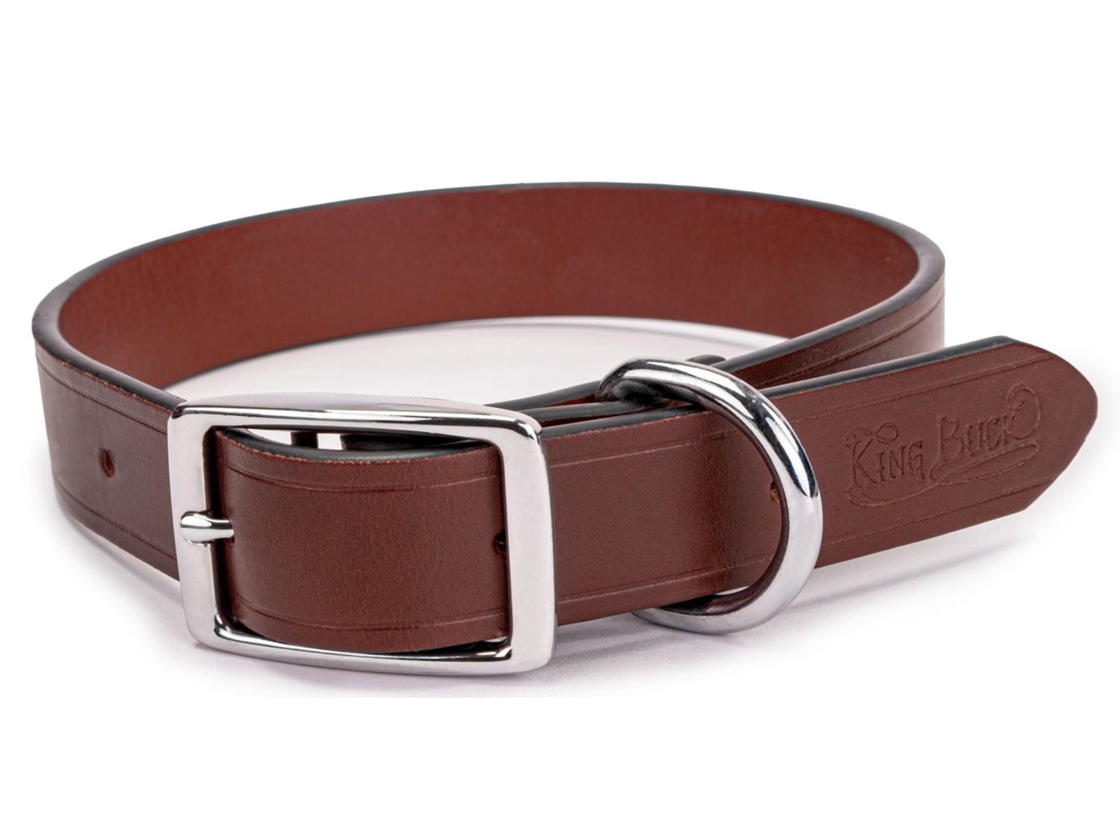 King Buck Core D Leather Collar, Leather, S - Walmart.com
