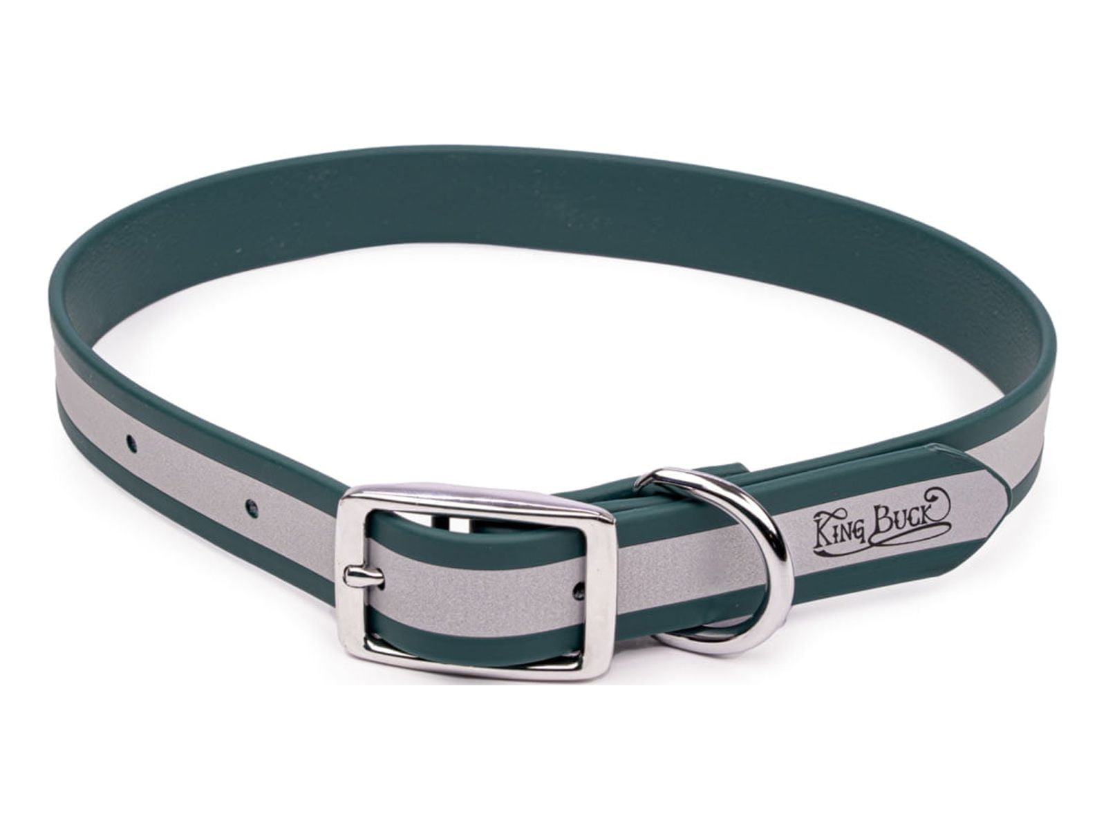 King Buck Core D Ring High Visibility Reflective Collar, Deep Teal, S/M ...