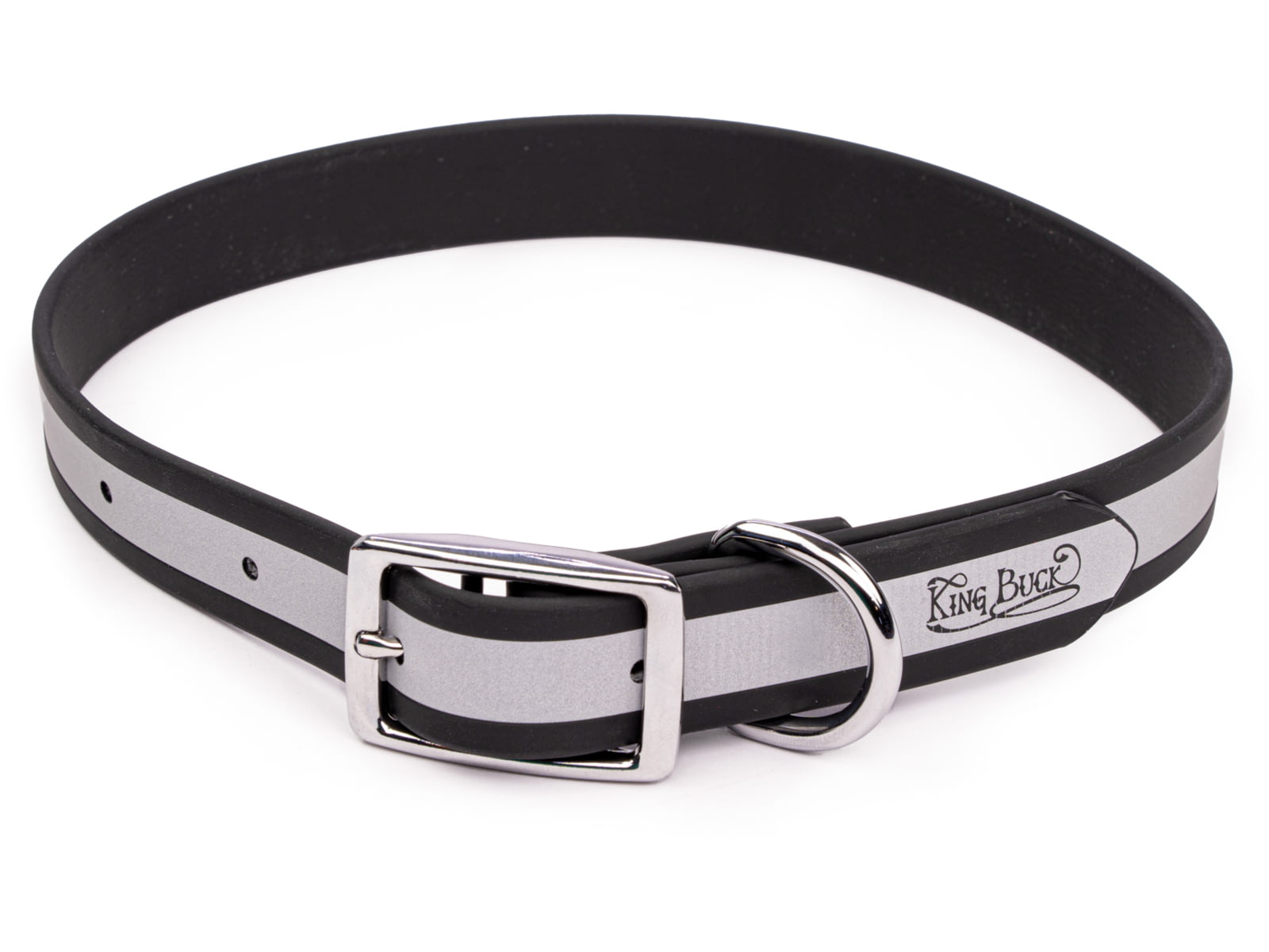 King Buck Core D Ring High Visibility Reflective Collar with Name Plate ...