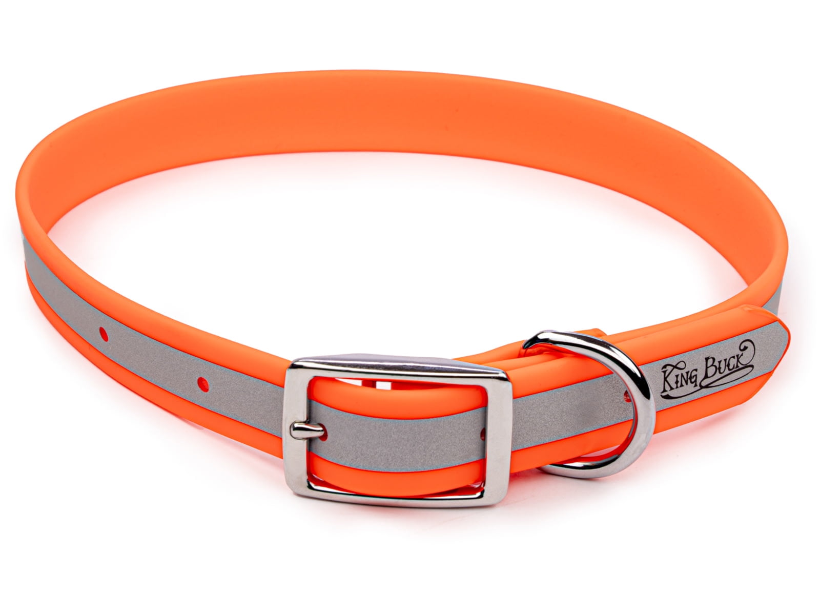 King Buck Core D Ring High Visibility Reflective Collar with Name Plate ...