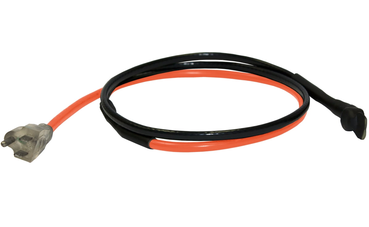King CWP105-15 120V 15' Pipe Trace Cable with Stat and Plug, Black ...