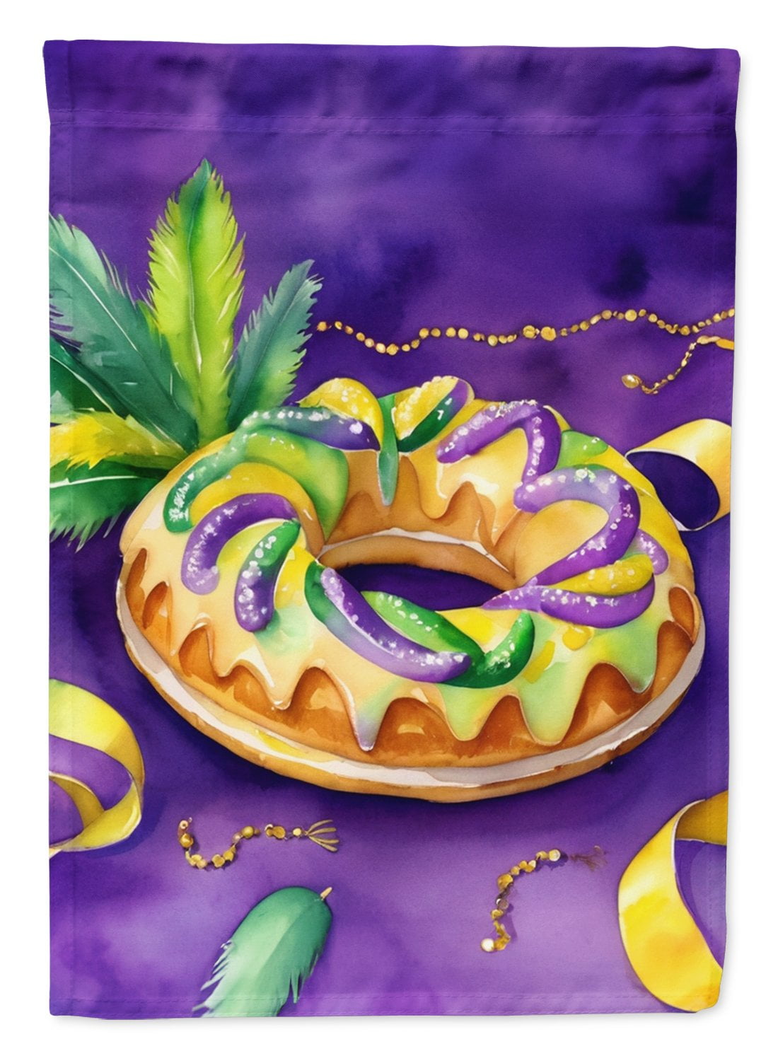 King Cake Mardi Gras House Flag 28 in x 40 in - Walmart.com