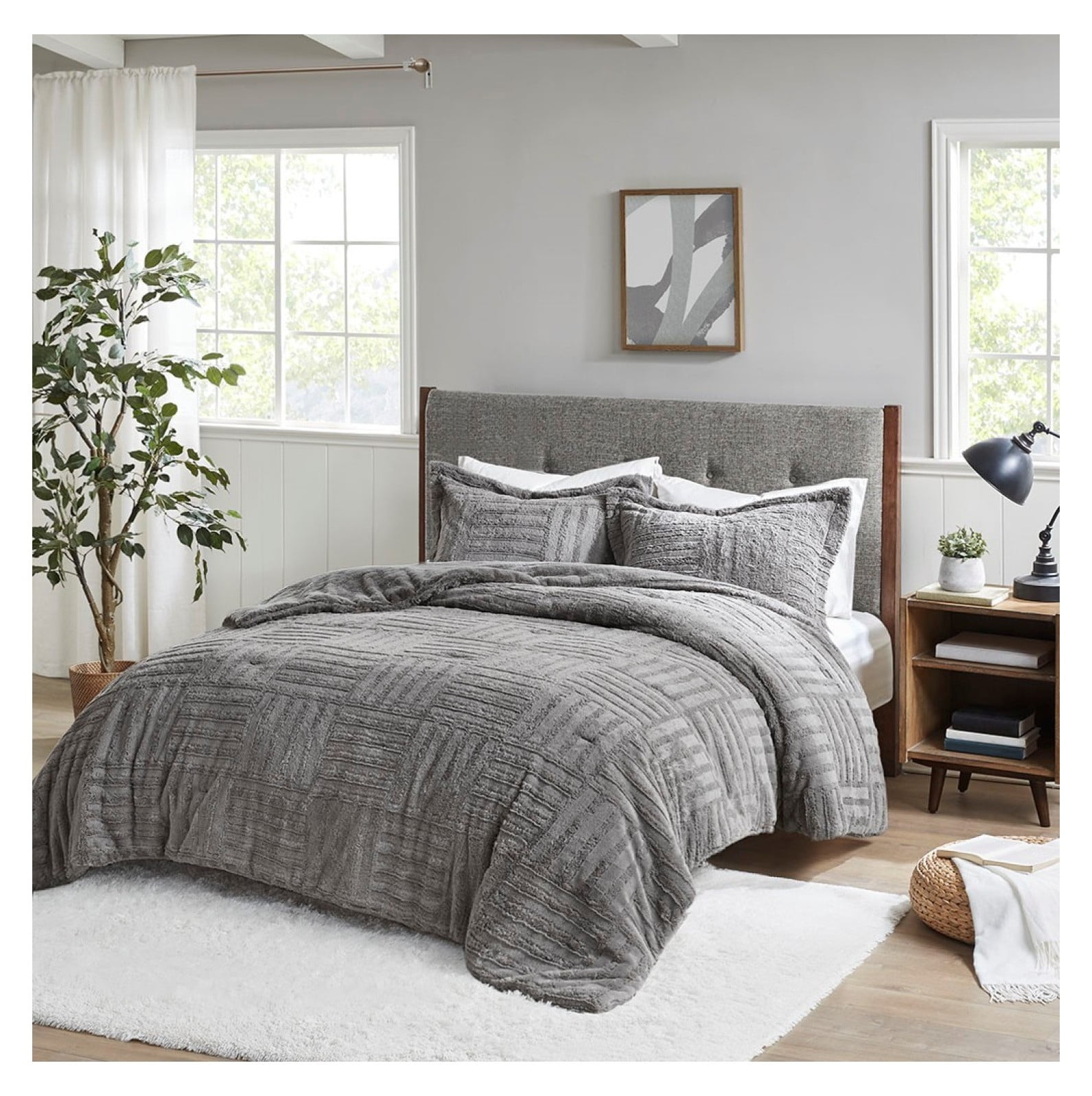 King/Cal King Fur Down Alternative Comforter Mini Set - Walmart.com