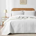 King/Cal King Quilt Set Cream, Microfiber Lightweight Bedspreads ...