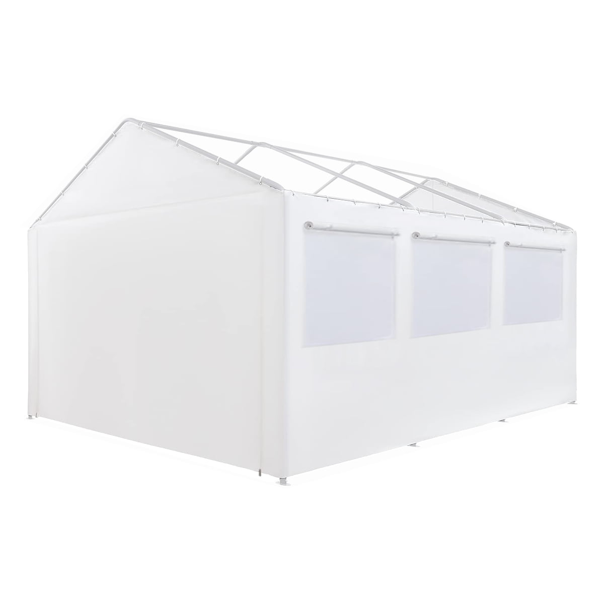King Canopy 10' x 20' Carport Canopy Sidewall Kit w/ Bug Screen Windows ...