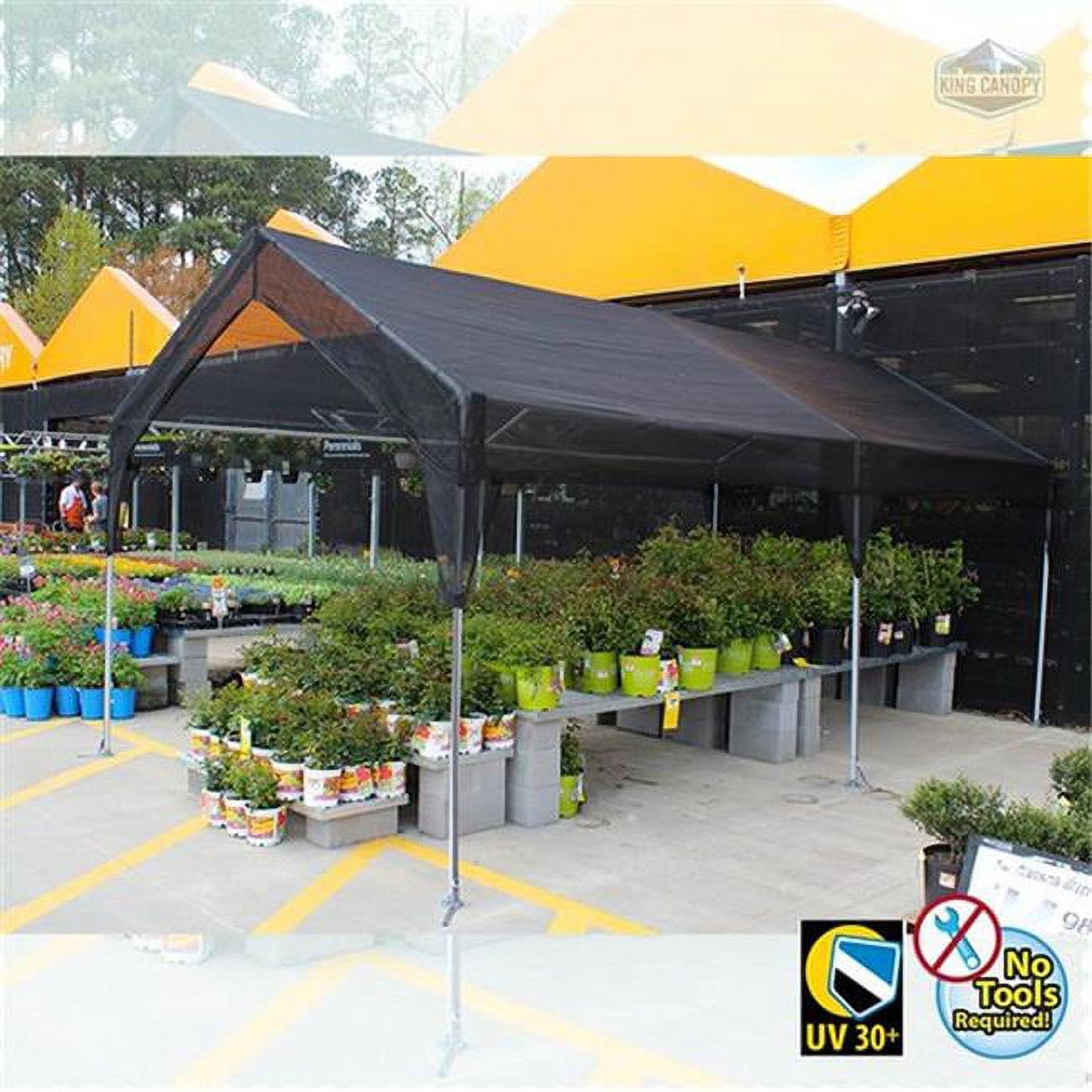 King Canopy 10 x 20 ft. Garden Shade Canopy, Black - Walmart.com