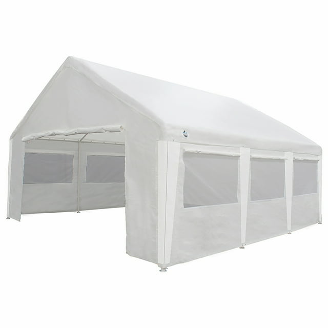 King Canopy 20x20 ft Carport Shelter Sidewalls Kit with Bug Screen ...