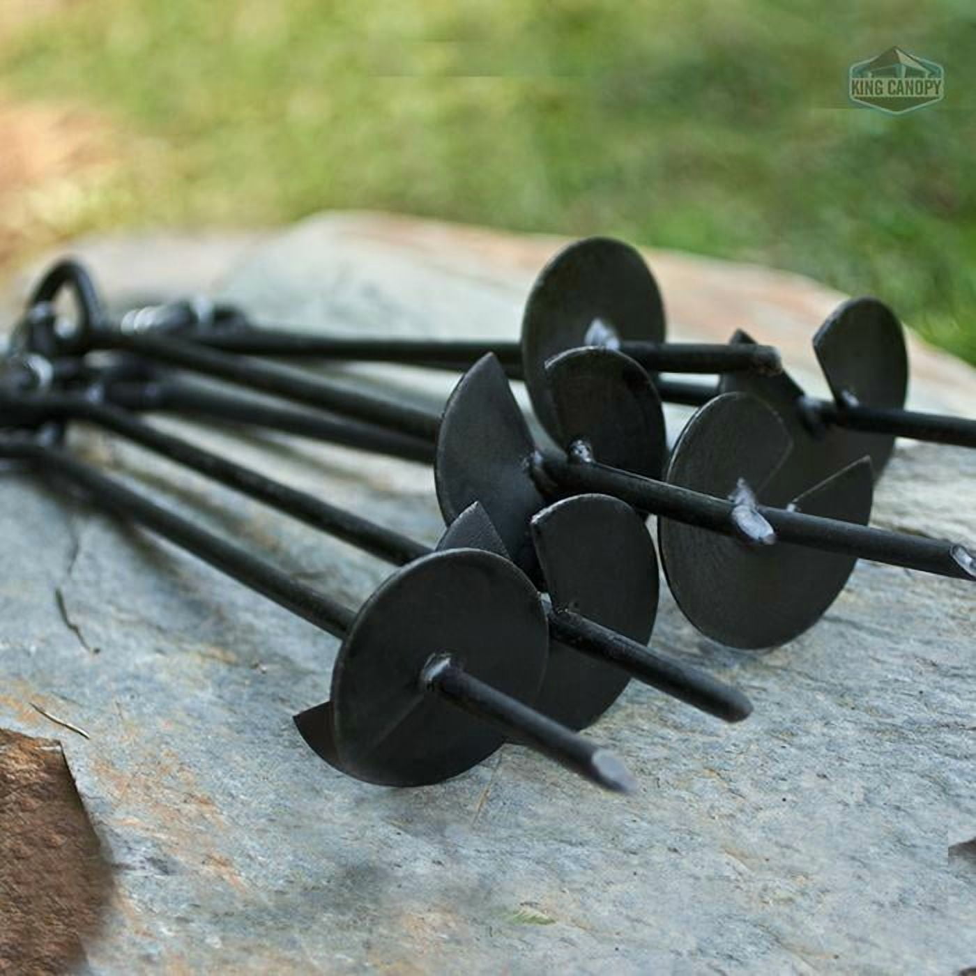 King Canopy 6-Piece Anchor Kit for Gazebo & Tent, 15-inch Auger Style ...