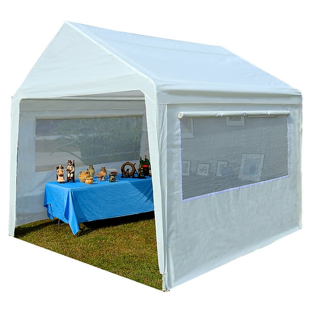 King Canopy Booth-in-a-Bag 10ft x 10ft Shade Canopy, 4-Leg, White ...