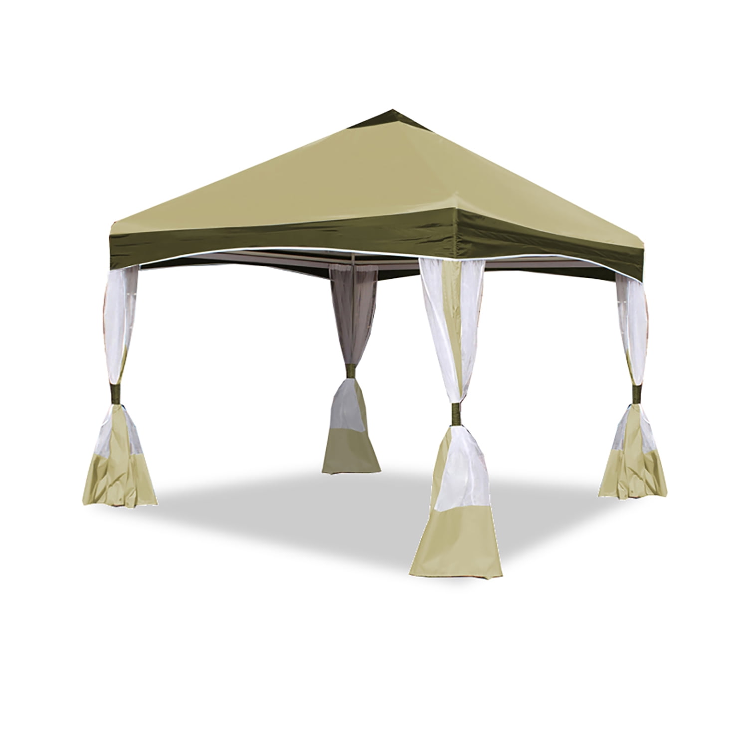 King Canopy 10'x10' Garden Party Gazebo, 4-Leg, Open or Closed Patio ...