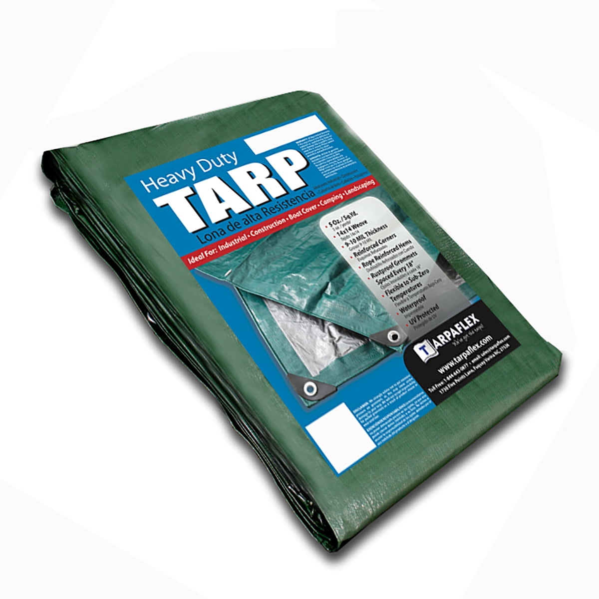 King Canopy Heavy Duty Polyethylene Tarp, 10’ x 20’, 5 oz. (9-10 mil ...
