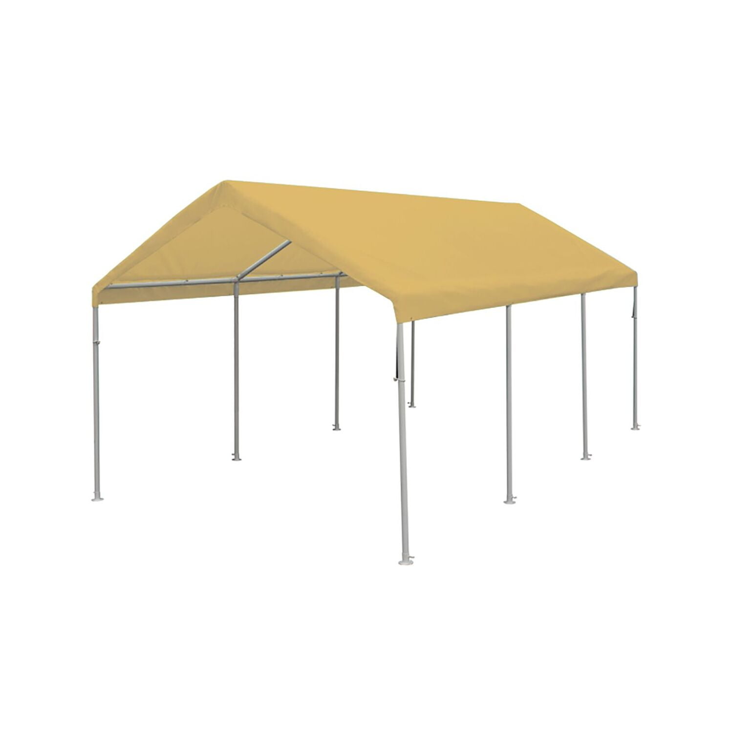 King Canopy Hercules 10' x 20', 2-Inch Steel Frame, 8-Leg, Carport, Tan ...