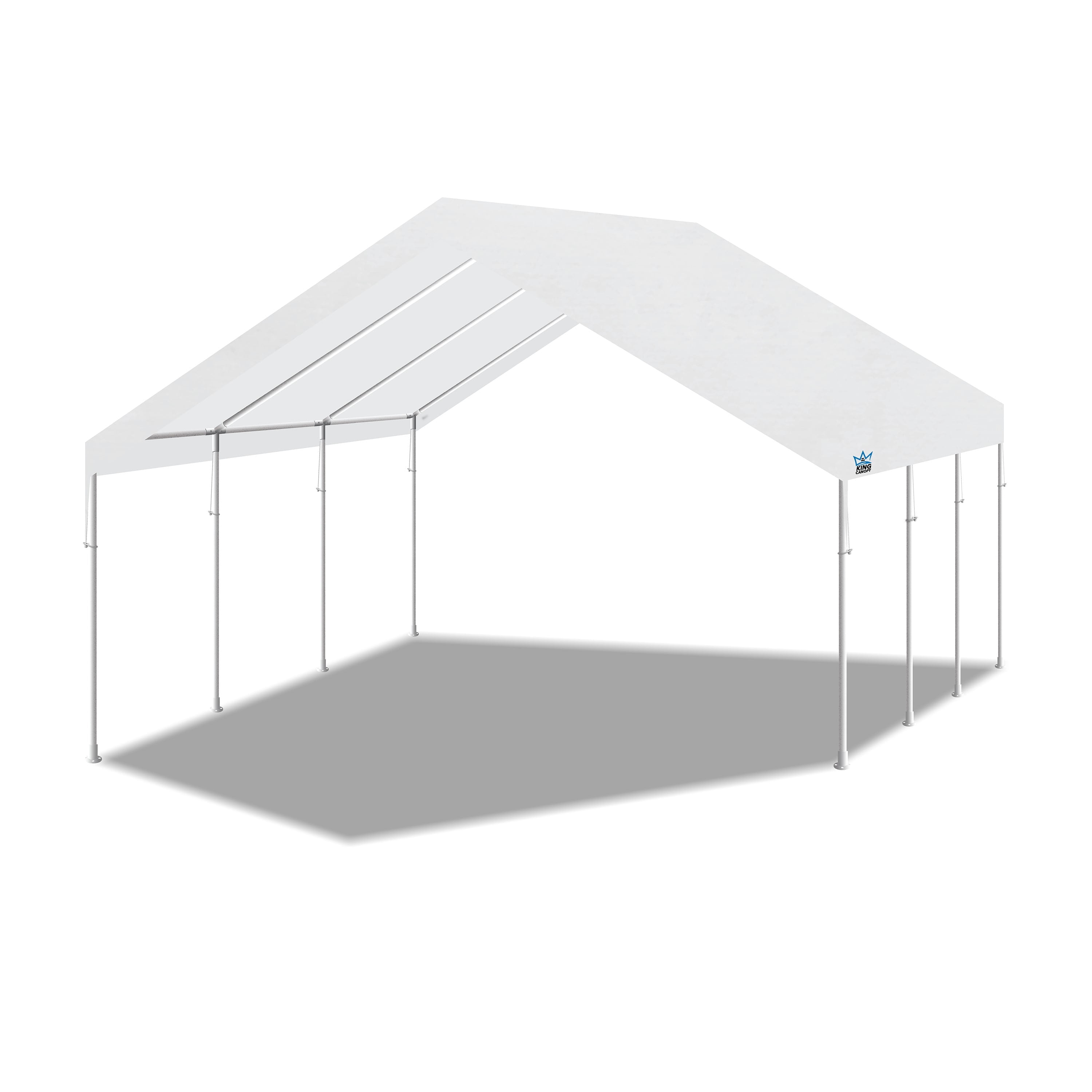 King Canopy Hercules 18' x 20', 2-Inch Steel Frame, 8-Leg, Carport ...