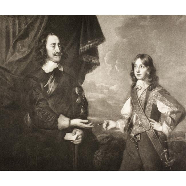 King Charles I & His Son James, Duke of York. After A Painting By ...