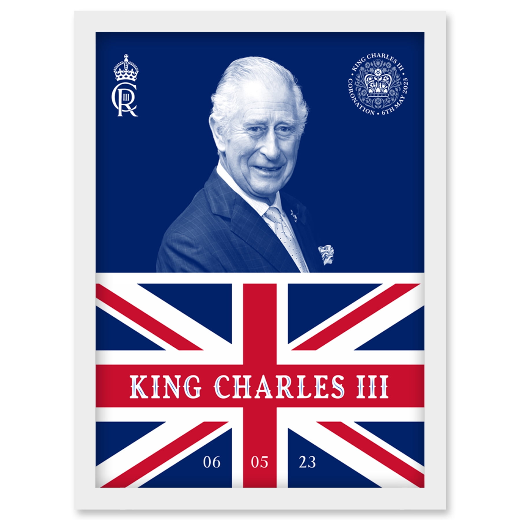 King Charles III Coronation Date Crest Emblem Union Jack and Sovereign ...